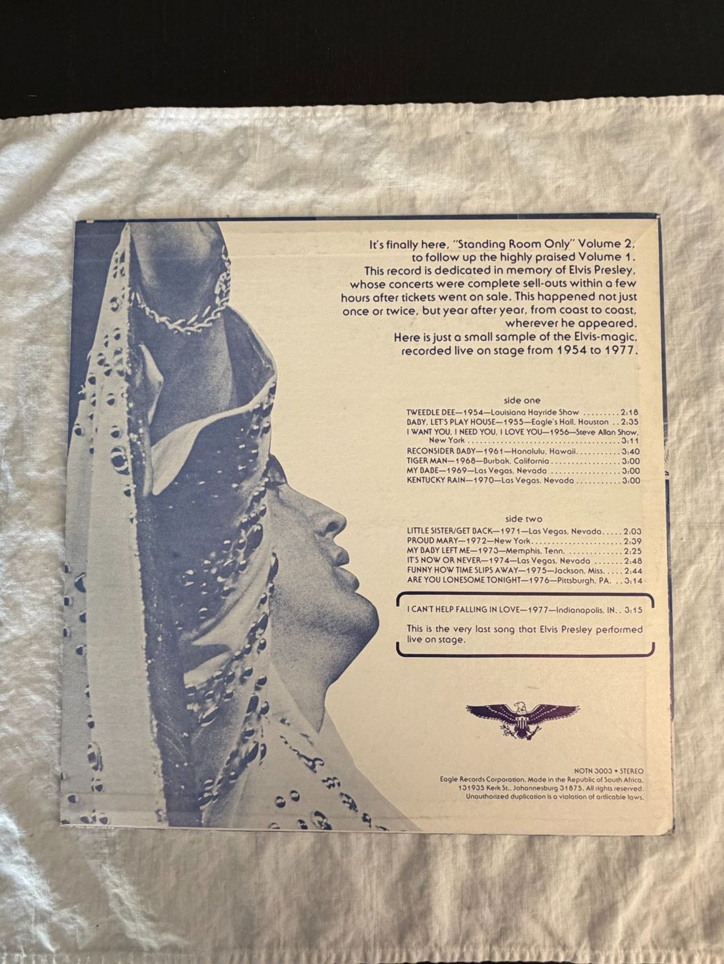 LP Elvis Presley Standing Room Only Vol. 2 Bootleg Eagle Rec (Gebraucht ...