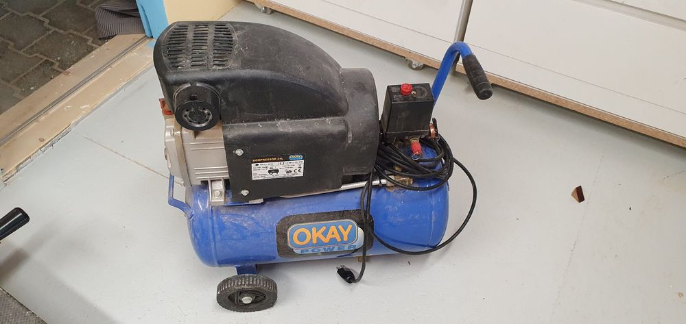 Druckluftkompressor 24L, OKAY-Power (Landi-Schweiz) (Gebraucht) in Pfaffnau für CHF 25 – nur ...