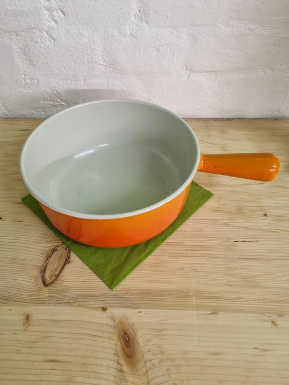 ALTE GUSS/EMAIL FONDUE PFANNE | Kaufen auf Ricardo