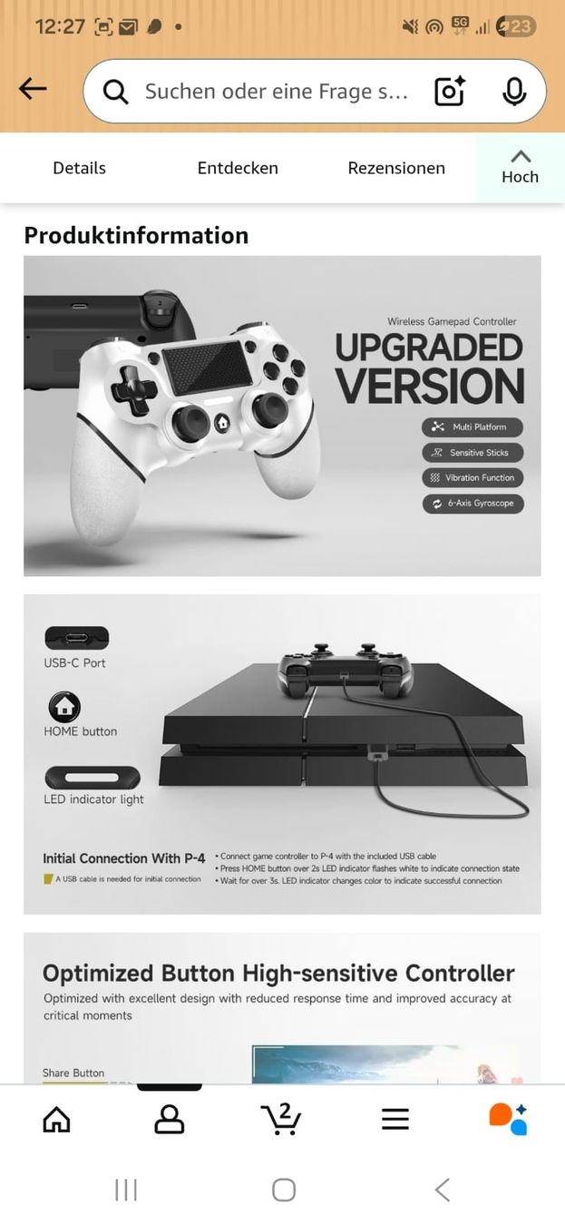 AceGamer Wireless Controller für PS4 und PC - 2Stk (Gebraucht) in Ilanz ...