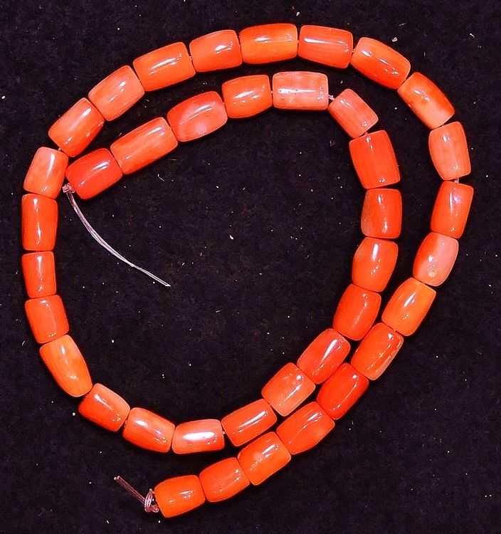 1 Strang echte, rare, orange 1A Korallen Perlen (Neu (gemäss ...