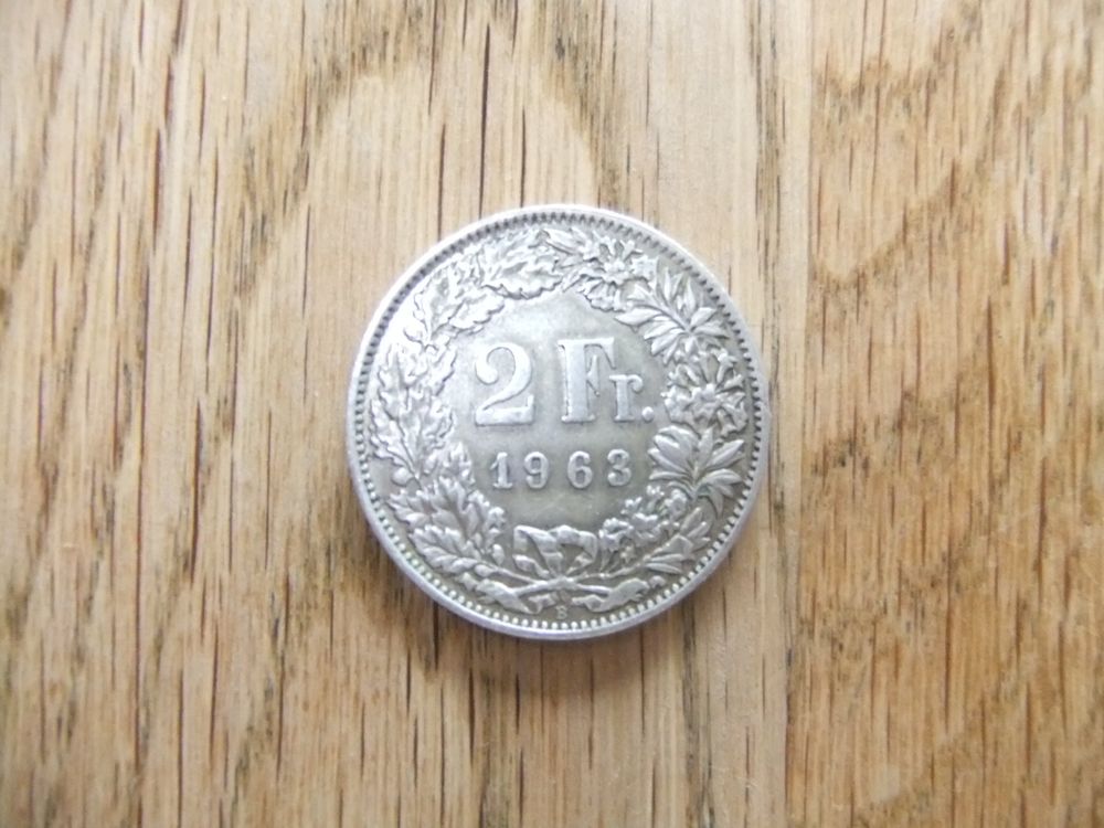 2 Franken Silber Münze Schweiz 1963 (Gebraucht) in St. Niklaus VS für CHF 8 – mit Lieferung auf ...