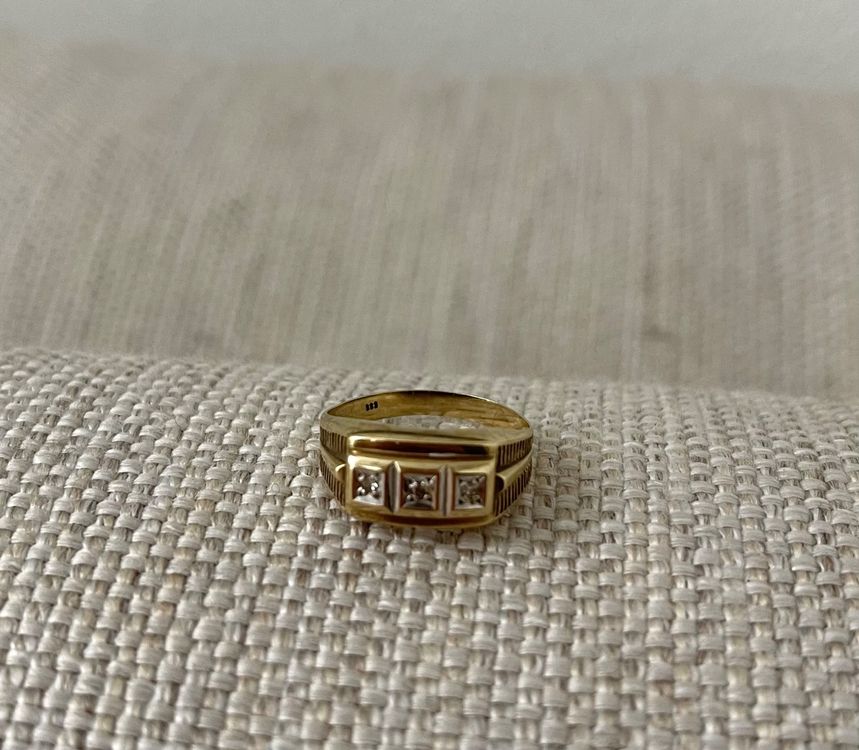 Vintage Ring,333 gold,18mm,3 Steine,60/70er Jahre (Gebraucht) in ...