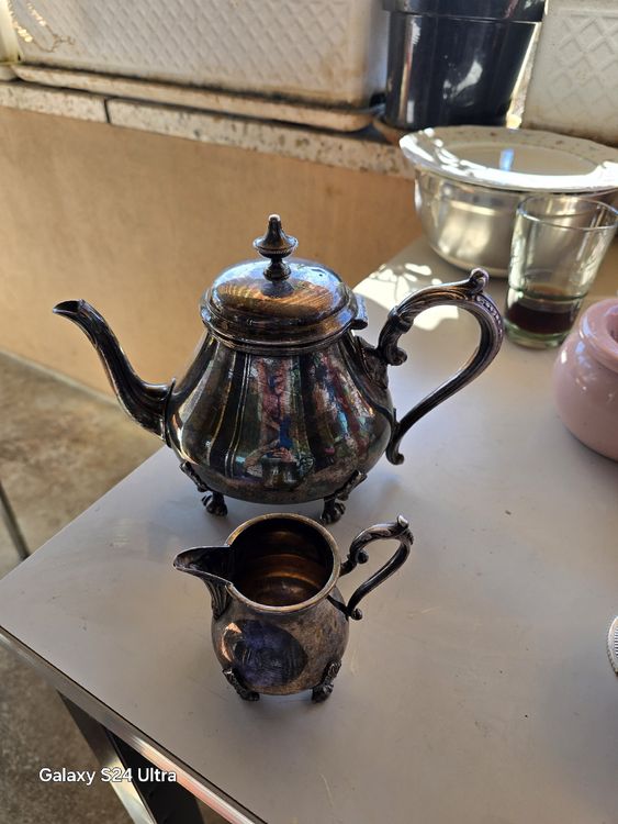 Antike England James Dixon & Sons EPBM versilb.Kaffeekanne | Kaufen auf ...