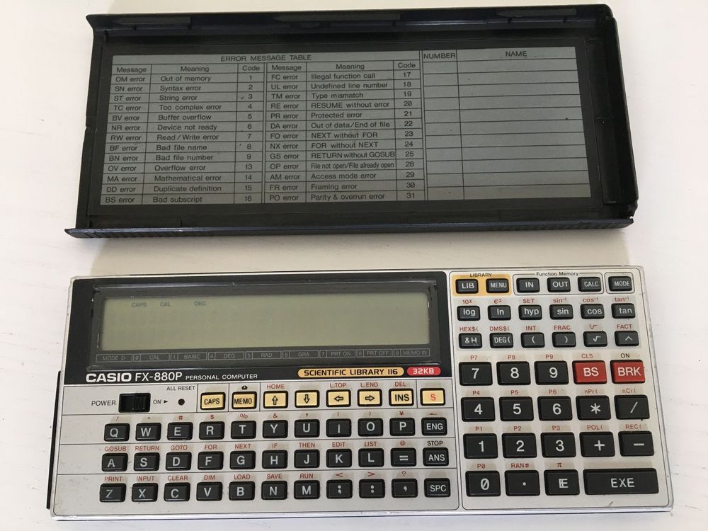 Casio FX-880P 32KB (Gebraucht) in für CHF 109 – mit Lieferung auf ...
