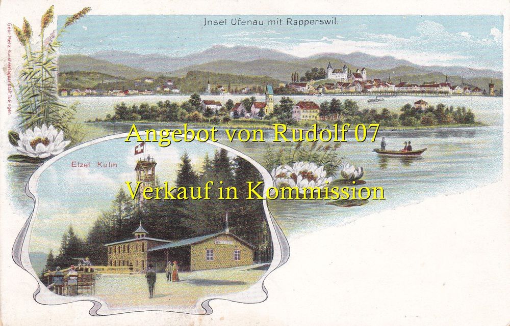 Insel Ufenau mit Rapperswil und Etzel Kulm /aq (Gebraucht) in ...