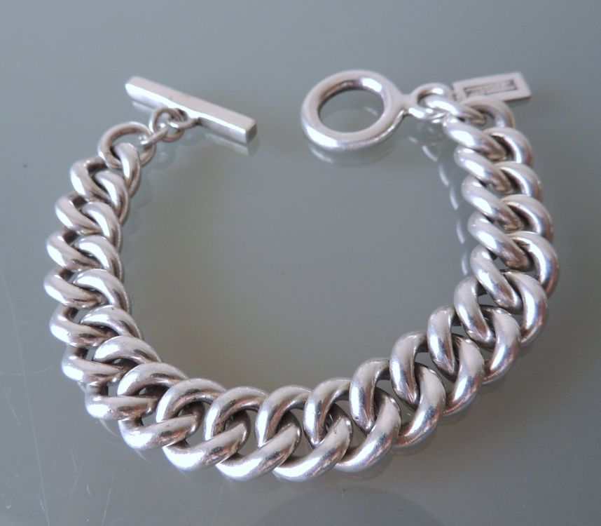 QUADRAT Silber 925 Panzer Chain Harley Armband 19 cm (Gebraucht) in ...