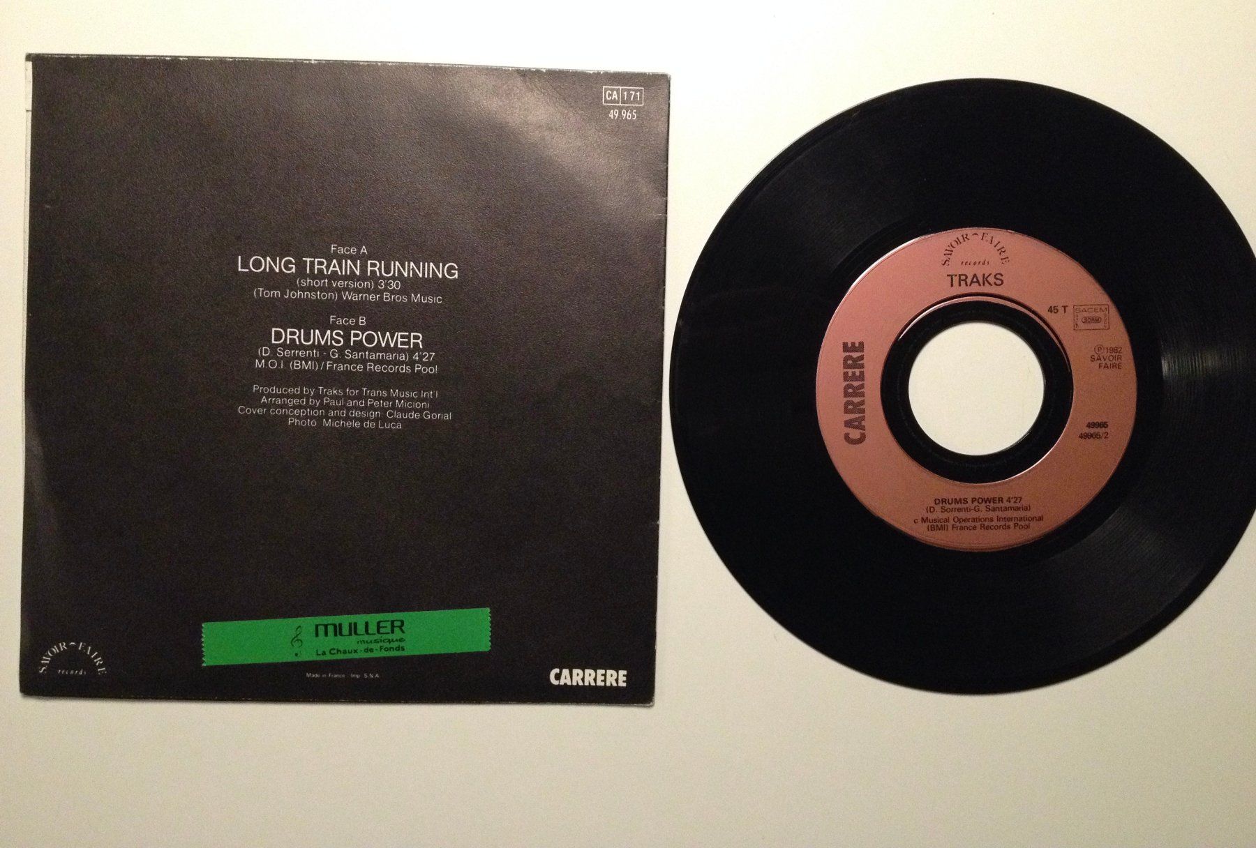 45 t disque Traks – Long Train Runnin' (D'occasion) à Vuiteboeuf pour ...