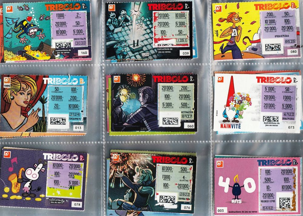 Classeur 111 Tribolo usagés différents pour collectionneur (Gebraucht ...