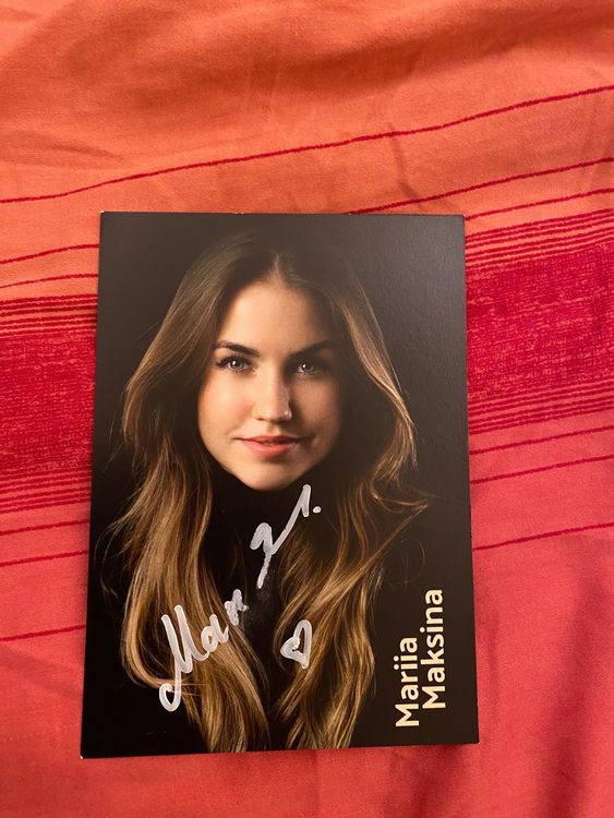 Autogrammkarte Mariia Maksina handsigniert | Kaufen auf Ricardo