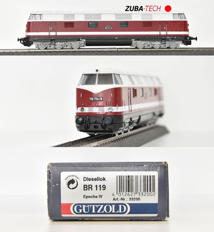 Gützold 33200 Diesellok BR 119 DR H0 GS Analog mit OVP (Gebraucht) in ...