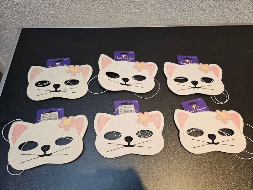 Neu - Kinder-Masken - Katzen 6 Stk. (Neu und originalverpackt) in ...