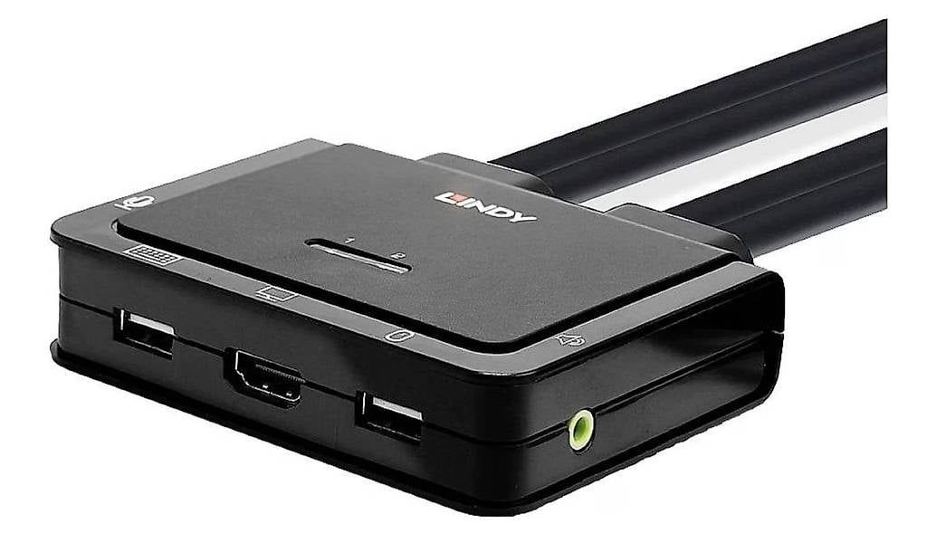 2 Port Kabel KVM Switch, HDMI 4K60, USB 2.0 & Audio (Gebraucht) in ...