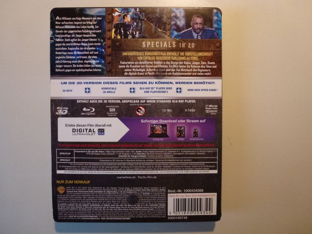 Pacific Rim (Steelbook Blu-Ray) (Gebraucht) in Bern für CHF 6.9 – mit ...