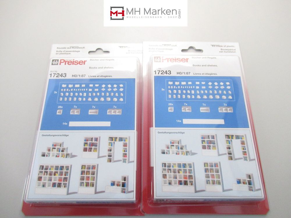 Preiser 2 x 17243 Bücher, Regale Bausatz, H0 (Gebraucht) in Basel für ...