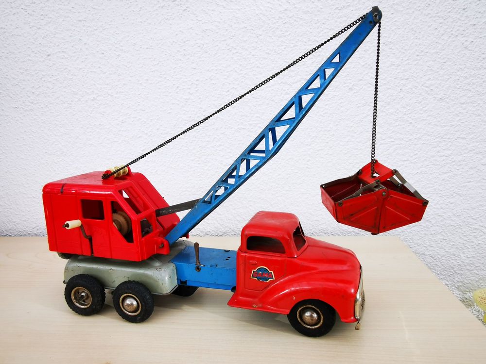 GAMA Kranwagen Lkw mit Bagger Nr. 280 Friktion / Schwungrad (Gebraucht ...