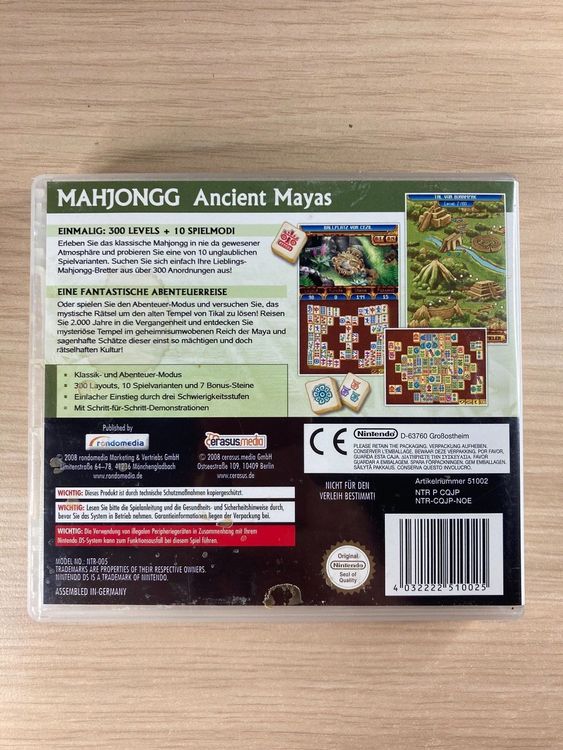 MAHJONGG Ancient Mayas für Nintendo DS | Kaufen auf Ricardo