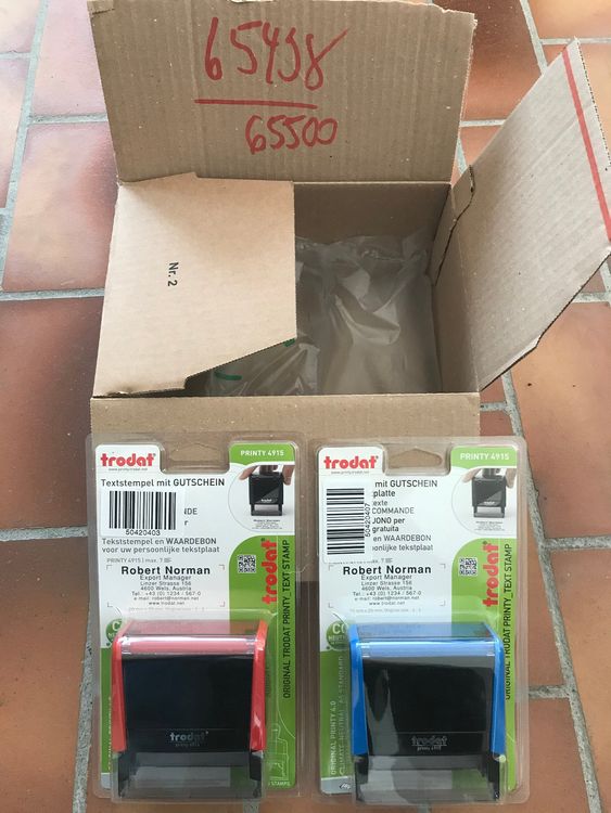 2er Set TRODAT Stempel NEU | Kaufen auf Ricardo