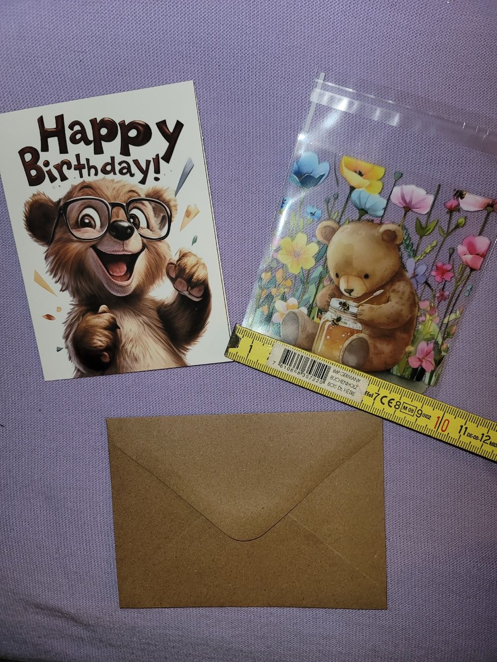 Geburtstagskarte Bär, Happy Bear Day, orso, ours, Carte d'an (Neu und ...