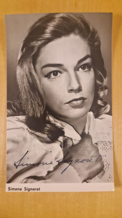 Simone Signoret, Original Autogramm auf Karte in s/w (Gebraucht) in ...