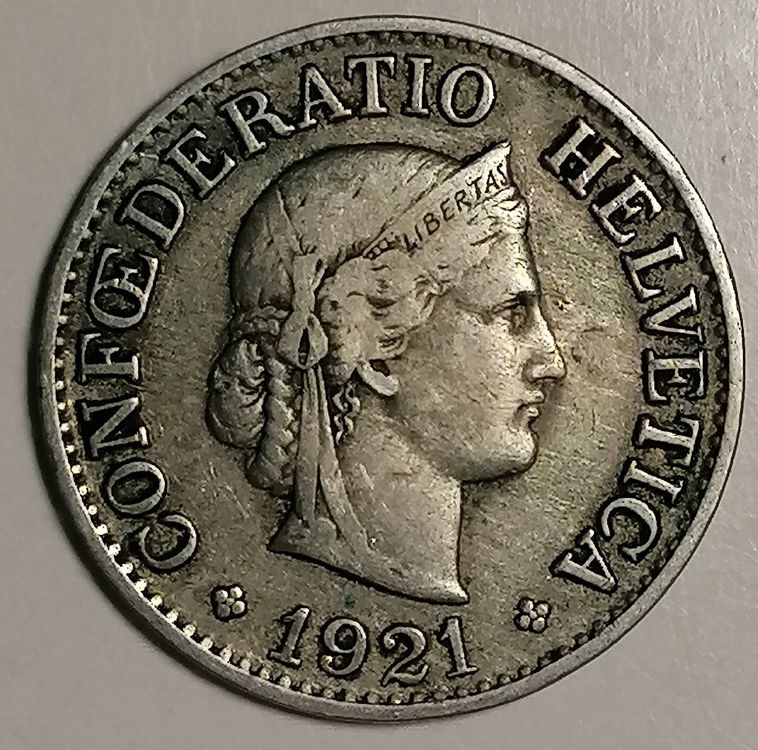 10 Rappen Schweiz 1921 (Gebraucht) in Stalden (Sarnen) für CHF 1 – mit Lieferung auf Ricardo kaufen