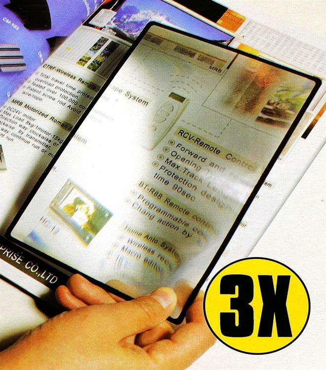 2 x Lupe PVC macht Buchstaben 3x grösser | Kaufen auf Ricardo