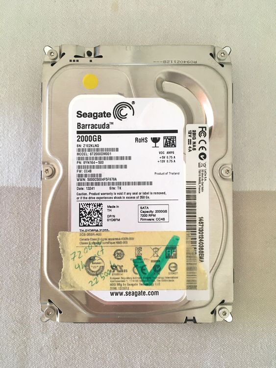 Seagate Barracuda 7200.14, 2 TB SATA, 7200 rpm | Kaufen auf Ricardo