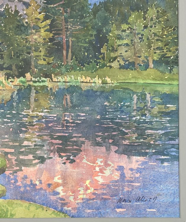 Max Alioth (1883-1968) grosses Aquarell - Im Engadin (Gebraucht) in Root für CHF 340 – mit ...