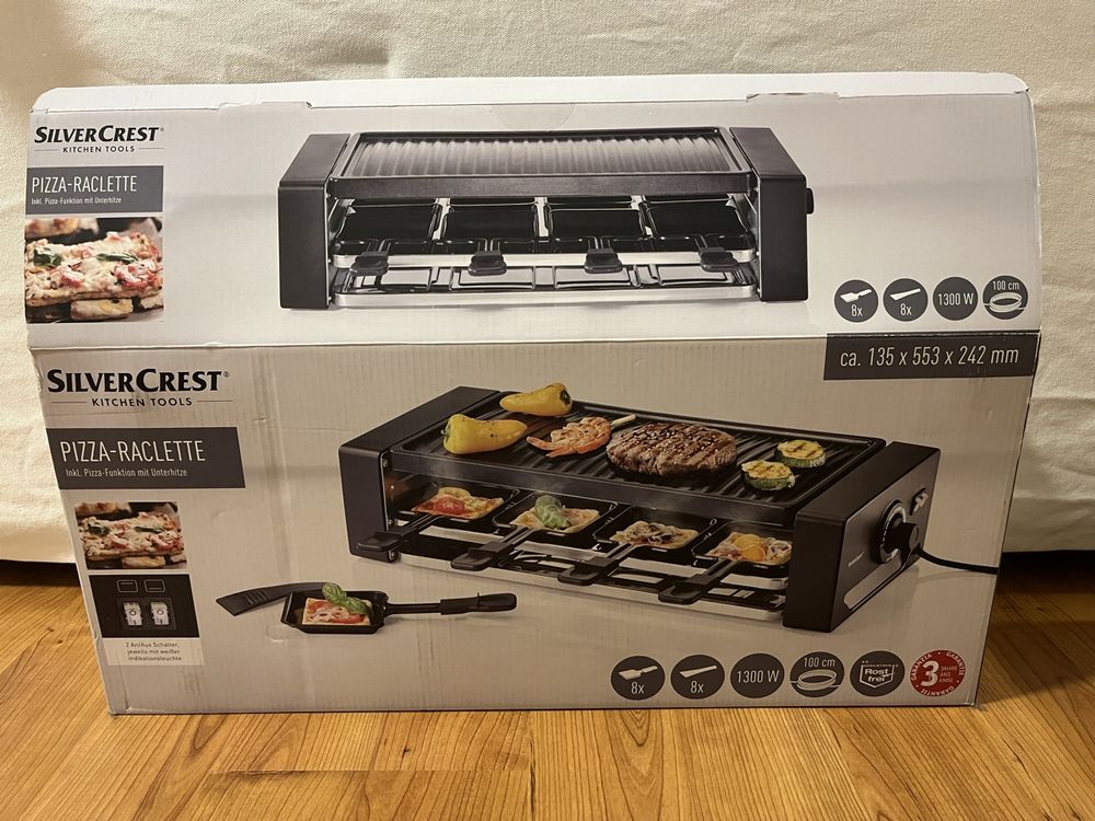 Neuer Raclette Grill mit Pizzafunktion für 8 Personen (Neu und ...