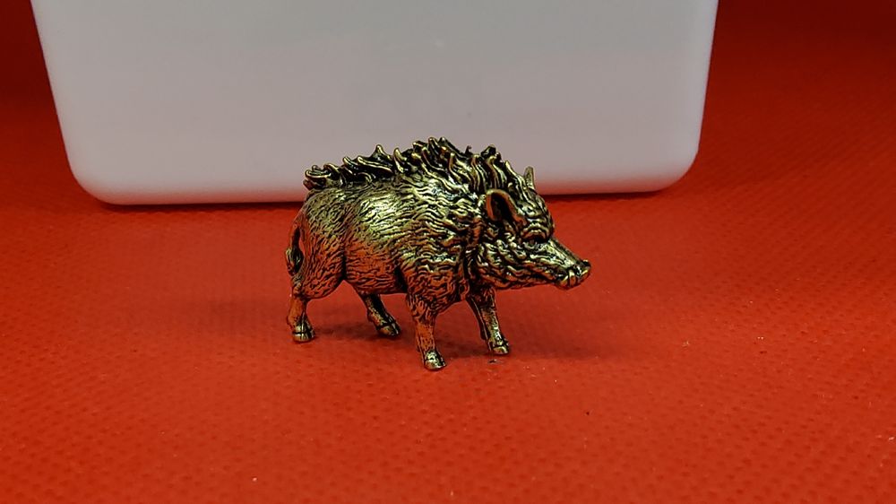 Antike Wildsau / Wildschwein Figur aus Bronze Metall 🐗 (Neu (gemäss ...