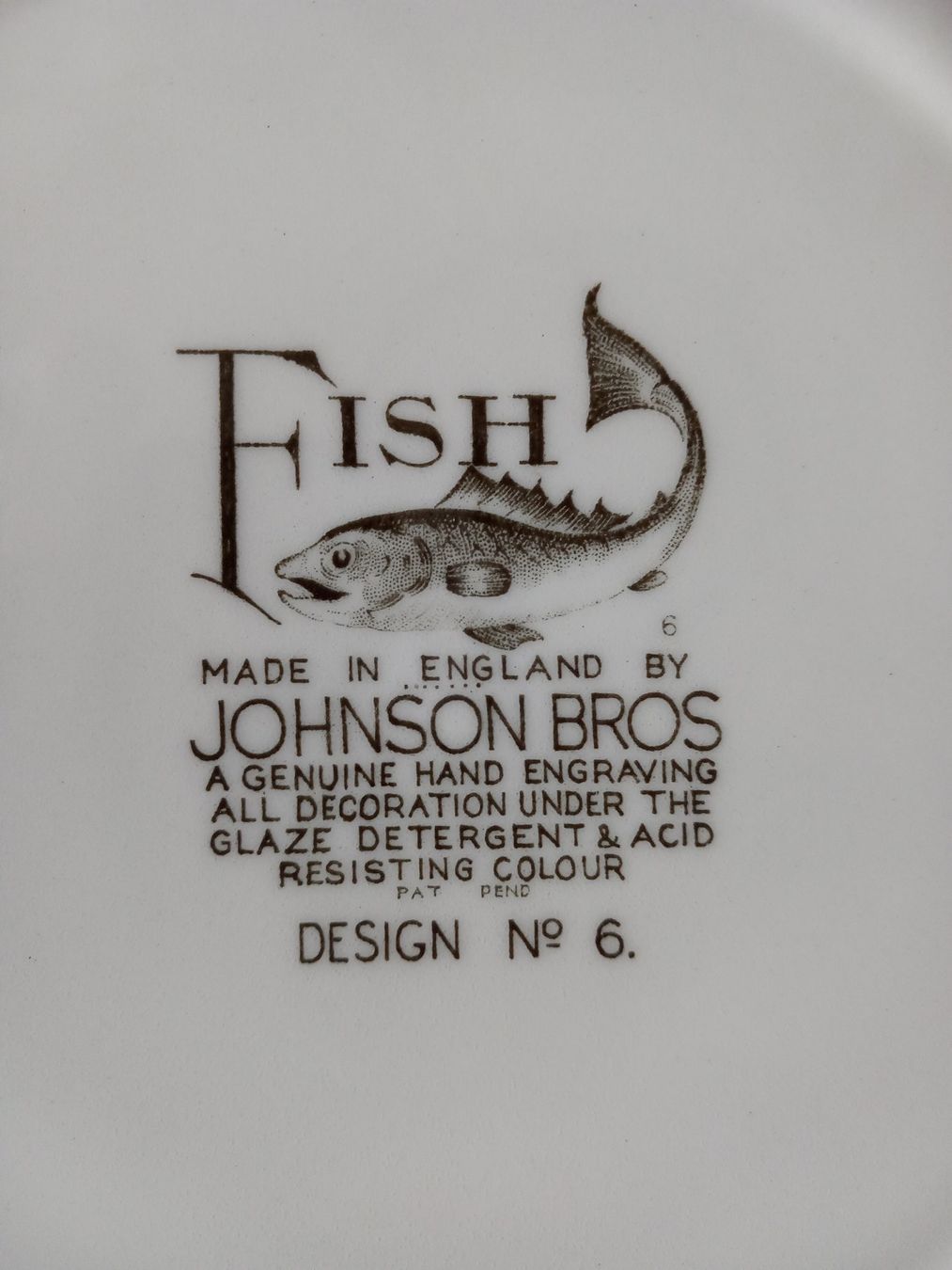 Geschirrset Fish von Johnsen Bros, Nummeriert - 5 teilig (Gebraucht) in ...