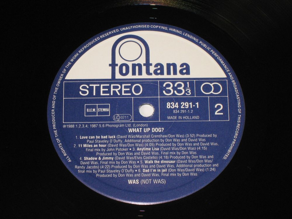 LP - WAS (NOT WAS) - WHAT UP, DOG? (Gebraucht) in Steckborn für CHF 4 ...