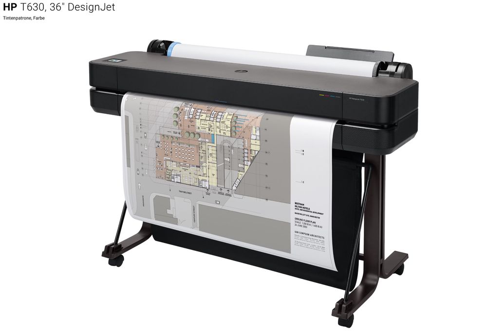 HP T630, 36" DesignJet + 8 Patronen neu + 4 Papierrollen neu | Kaufen ...
