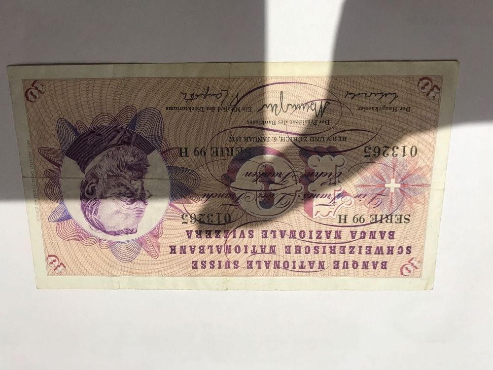 Billet suisse 10fr 6.01 1977 banknoten (Gebraucht) in für CHF 7 – mit ...