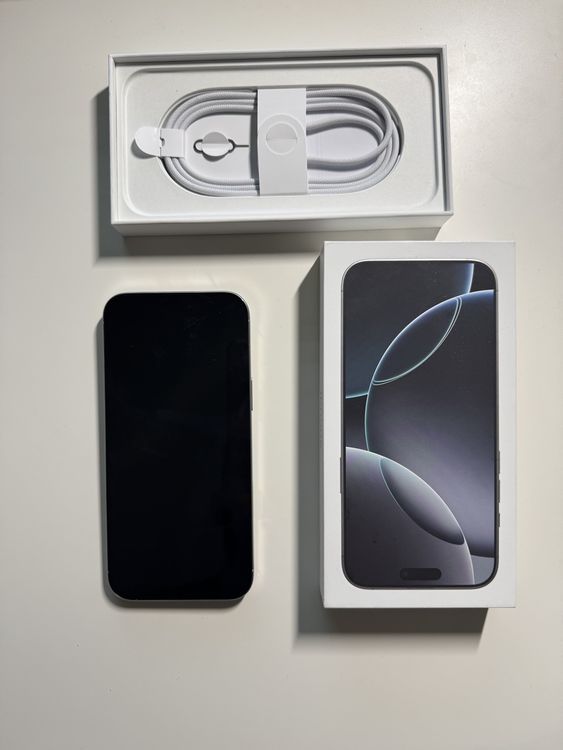 Neues iPhone 16 Pro Max – 256 GB – Titanium Weiß (Neu und ...