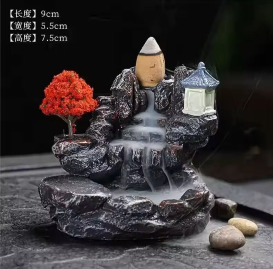 Neu! Buddh. Keramik Rückfluss Räucher-Wasserfall Feng-Shui (Neu und ...