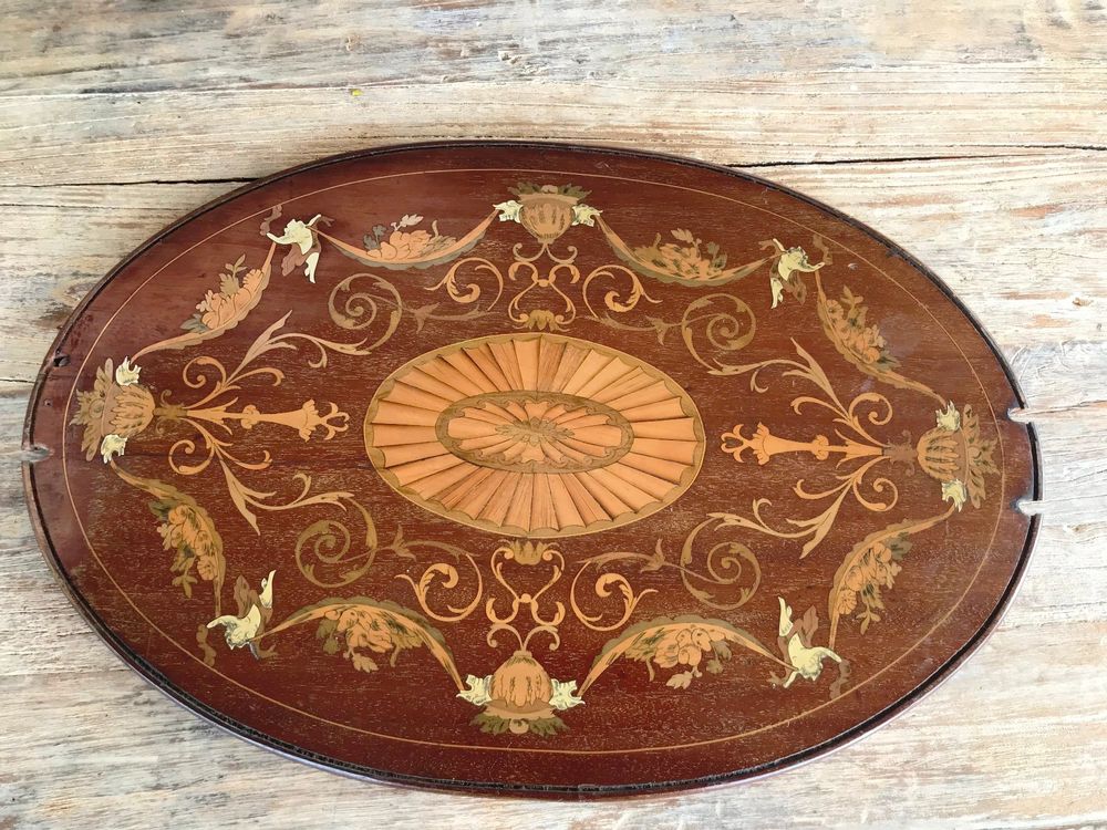 Antikes Tablett mit Intarsien um 1800? nur Platte Scheint s (Gebraucht ...
