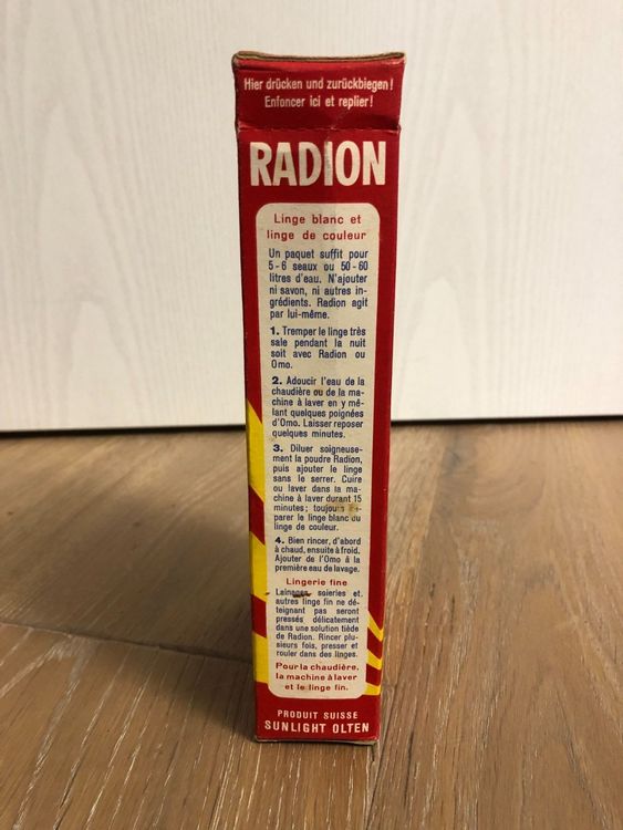 alte, volle Packung "RADION" Waschmittel Vintage 70er-Jahre (Gebraucht ...