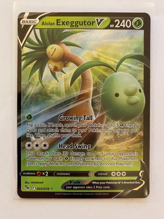 Pokemon Alolan Exeggutor V 005/078 Pokemon Go EN (Neu (gemäss ...