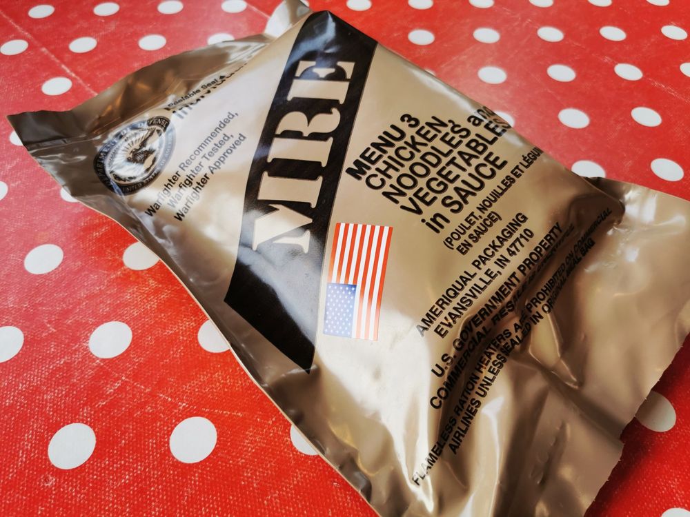 Original US Army MRE Menu #3 Chicken&Noodles Insp. 2/25 (Neu und ...