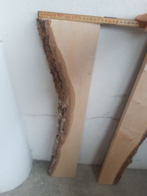 Holz Latte unverarbeitet mit Rinde Moos Landhaus Shabby Boho (Gebraucht ...