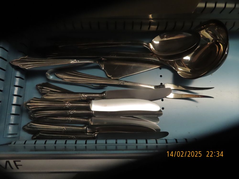 WMF 90 Silber Faecher Muster 69 teilig wie neu (Gebraucht) in Oberdorf ...