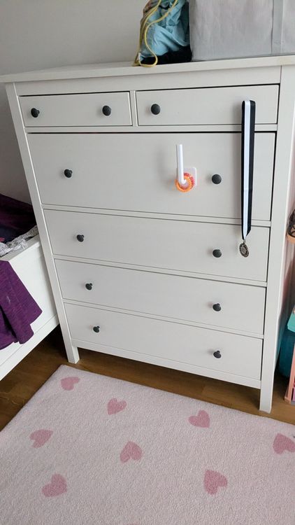 HEMNES Kommode mit 6 Schubladen, weiß gebeizt, 108x131 cm | Kaufen auf ...