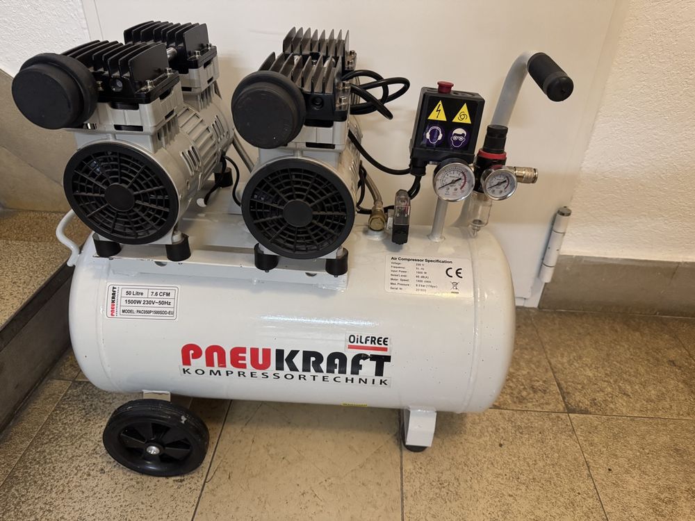 PneuKraft Kompressor Silent 50L 1500W 65dB Druckluft | Kaufen auf Ricardo