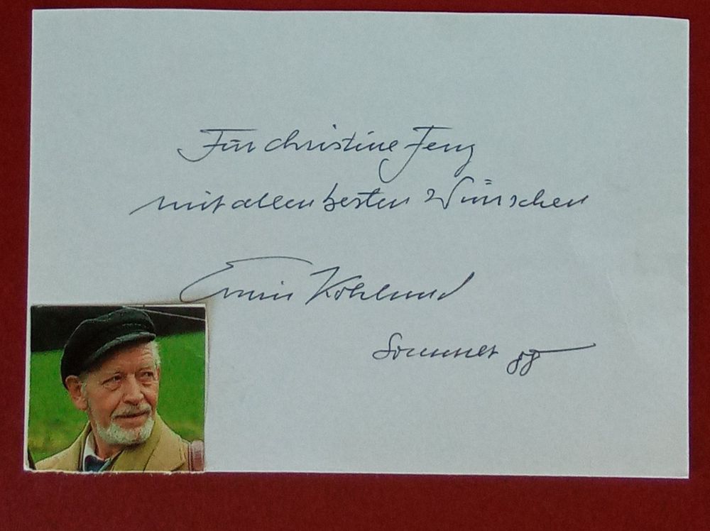 Erwin Kohlund 1915-1992 Original Autogramm 10x15cm Karte (Gebraucht) in ...