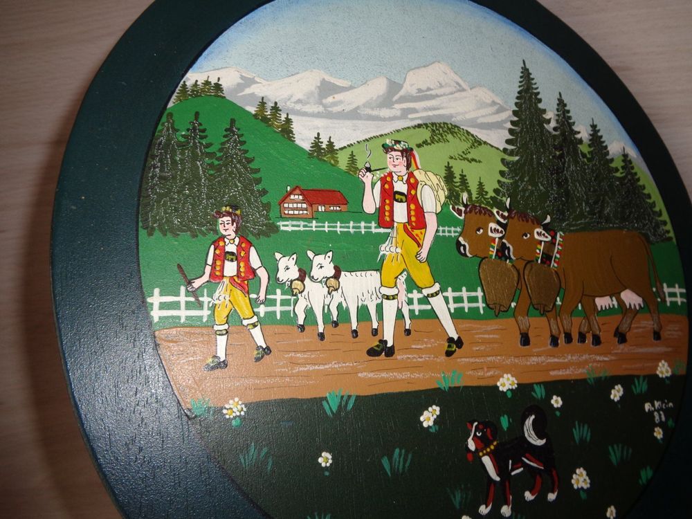 APPENZELLER BILD ALPFAHRT BAUERNMALEREI NAIVE MALEREI | Kaufen auf Ricardo