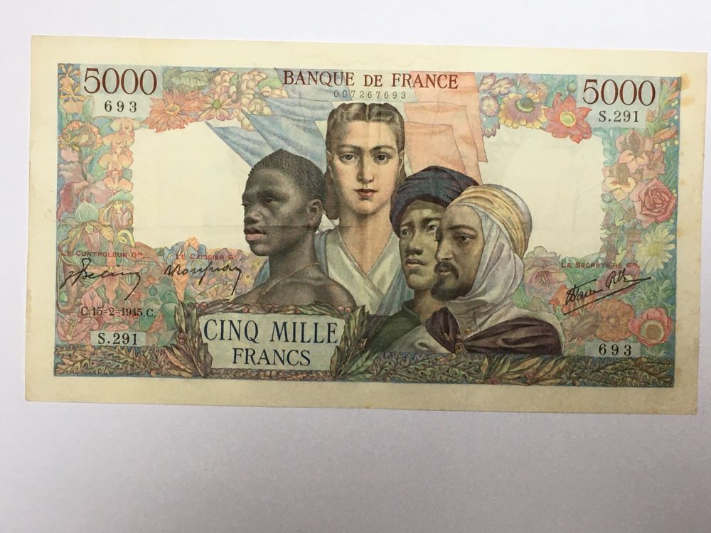 1 Billet de 5000 Francs 1945 | Kaufen auf Ricardo