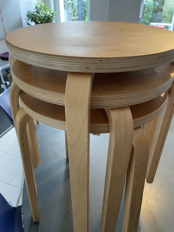 3er Set Design Hocker Frosta IKEA (Stil Alvar Aalto/Artek) (Gebraucht) in Basel für CHF 165 ...