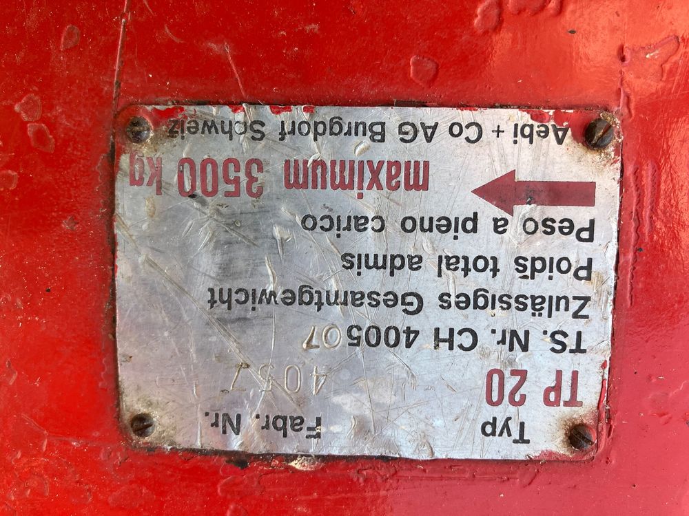 Aebi Tp 20 (Gebraucht) in Schwarzenberg LU für CHF 2000 – nur Abholung ...