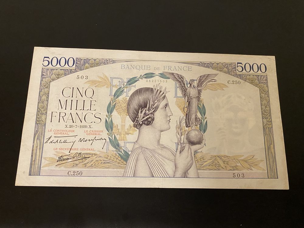 5000 Francs 1939 (Gebraucht) in Dällikon für CHF 80 – mit Lieferung auf ...